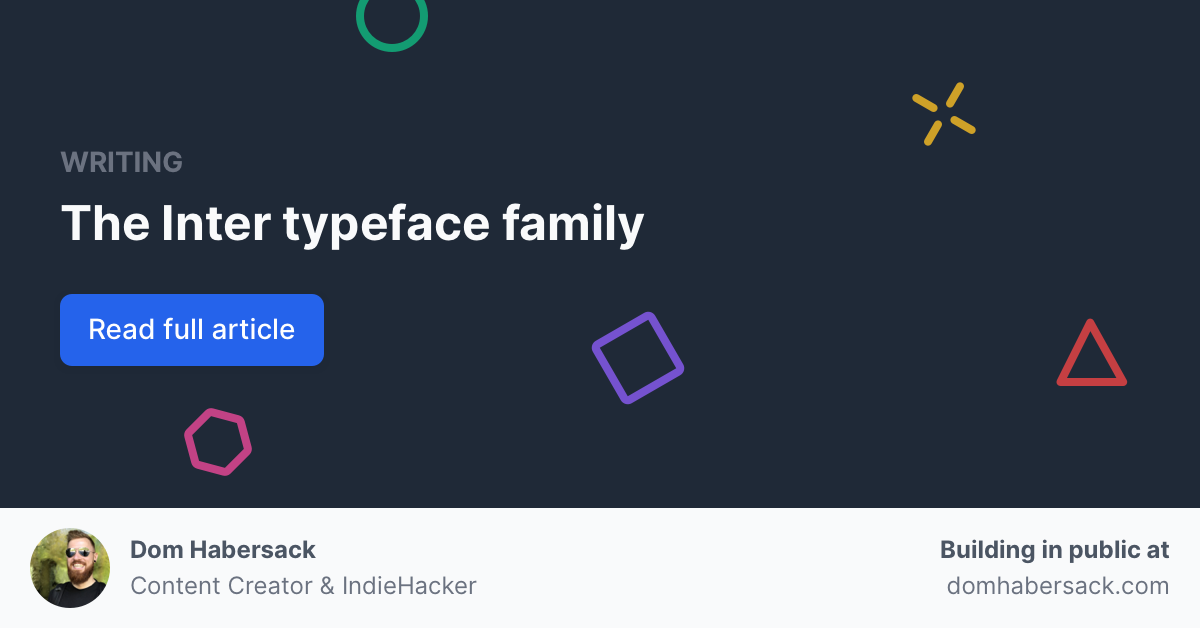 The Inter typeface family — Dom Habersack